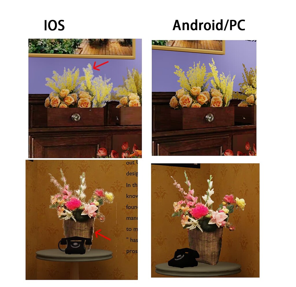 iOS opacity display is different - Shapespark Community